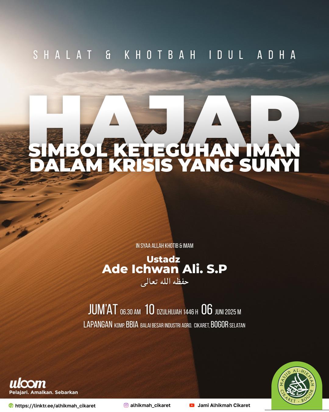 Hajar; Simbol Keteguhan Iman dalam Krisis yang Sunyi